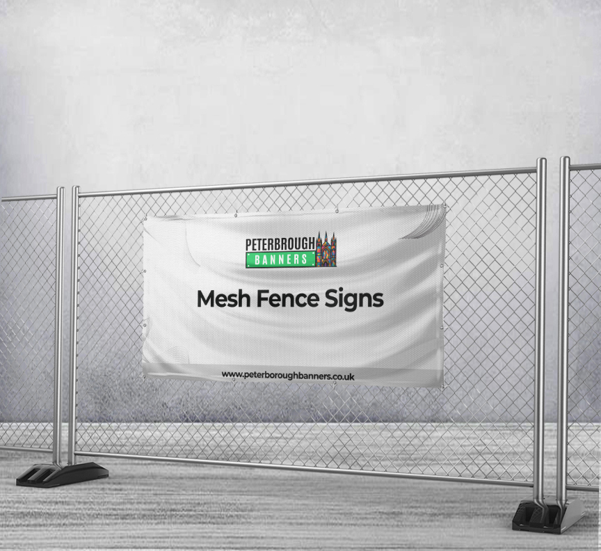 Mesh Fence Signs Same Day & Next Day Printing Peterborough